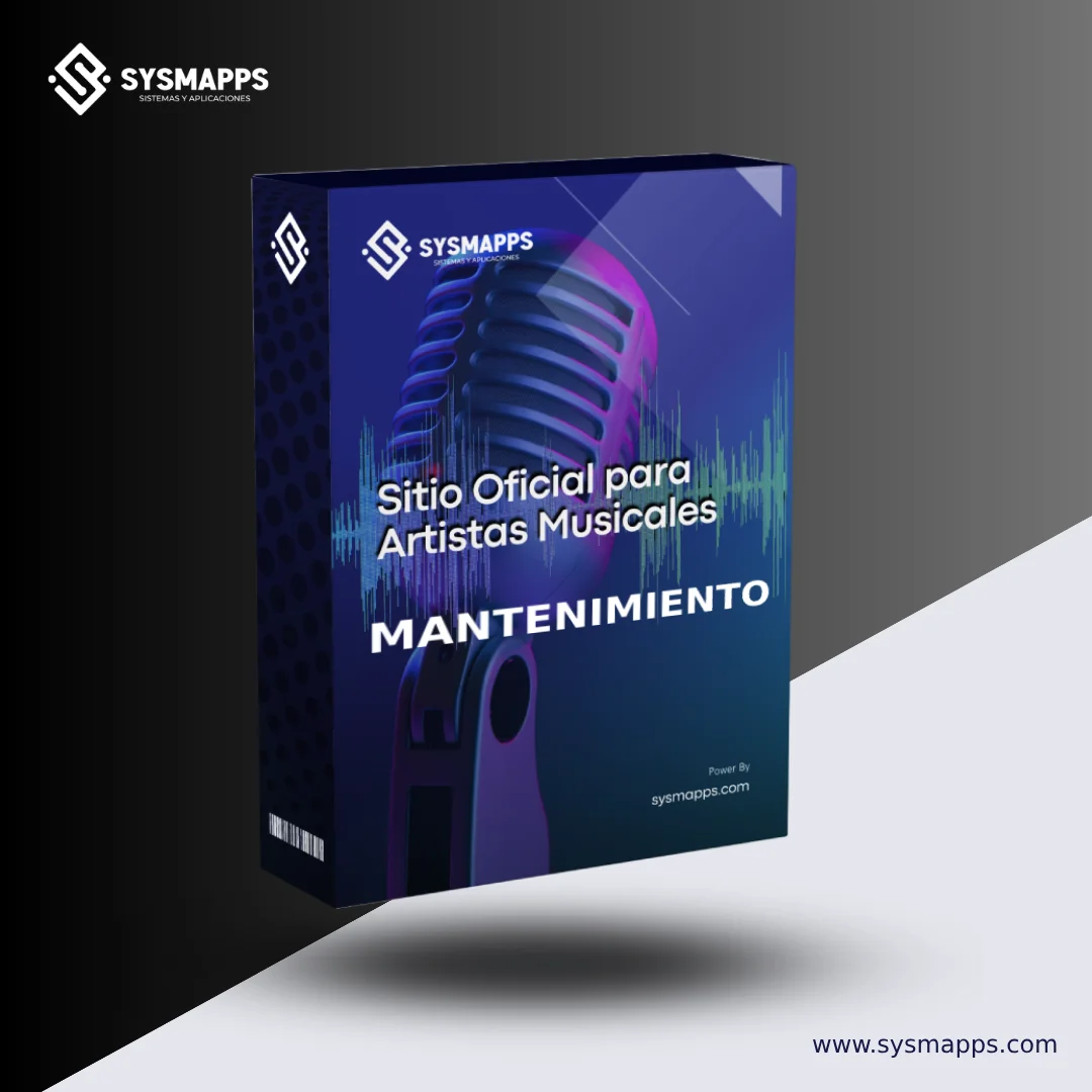 Mantenimiento para Sitio Oficial de Artistas Musicales | Sysmapps